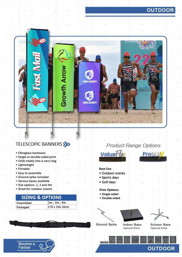 Telescopic Banner 2m